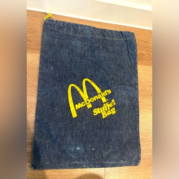 McDonald's | Bags | Vintage 97s Mcdonalds Stuffel Denim Draw String Nap ...